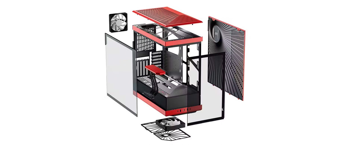 Hyte Y40 Mid Tower PC Case - Black Cherry