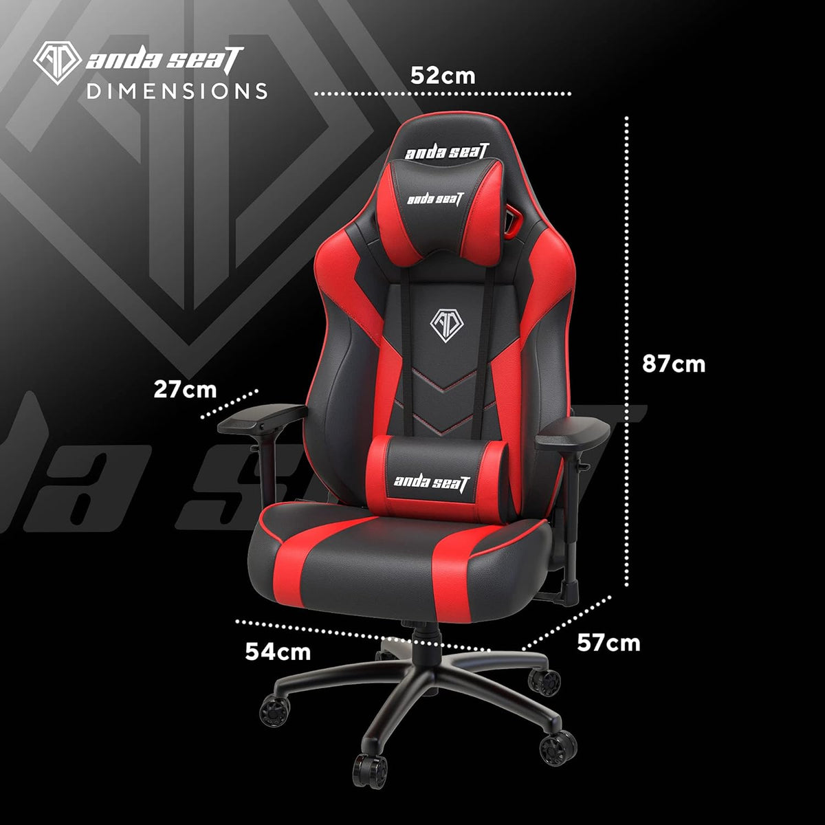 Anda Seat - Dark Demon Red/Black - Gaming Chair