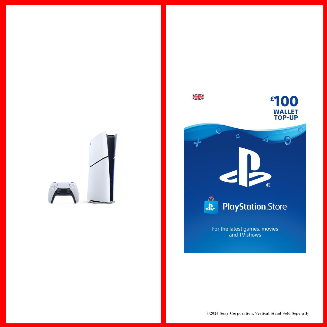 PlayStation®5 Digital Edition & PSN Wallet Top Up £100 – The Chelsea Gamer