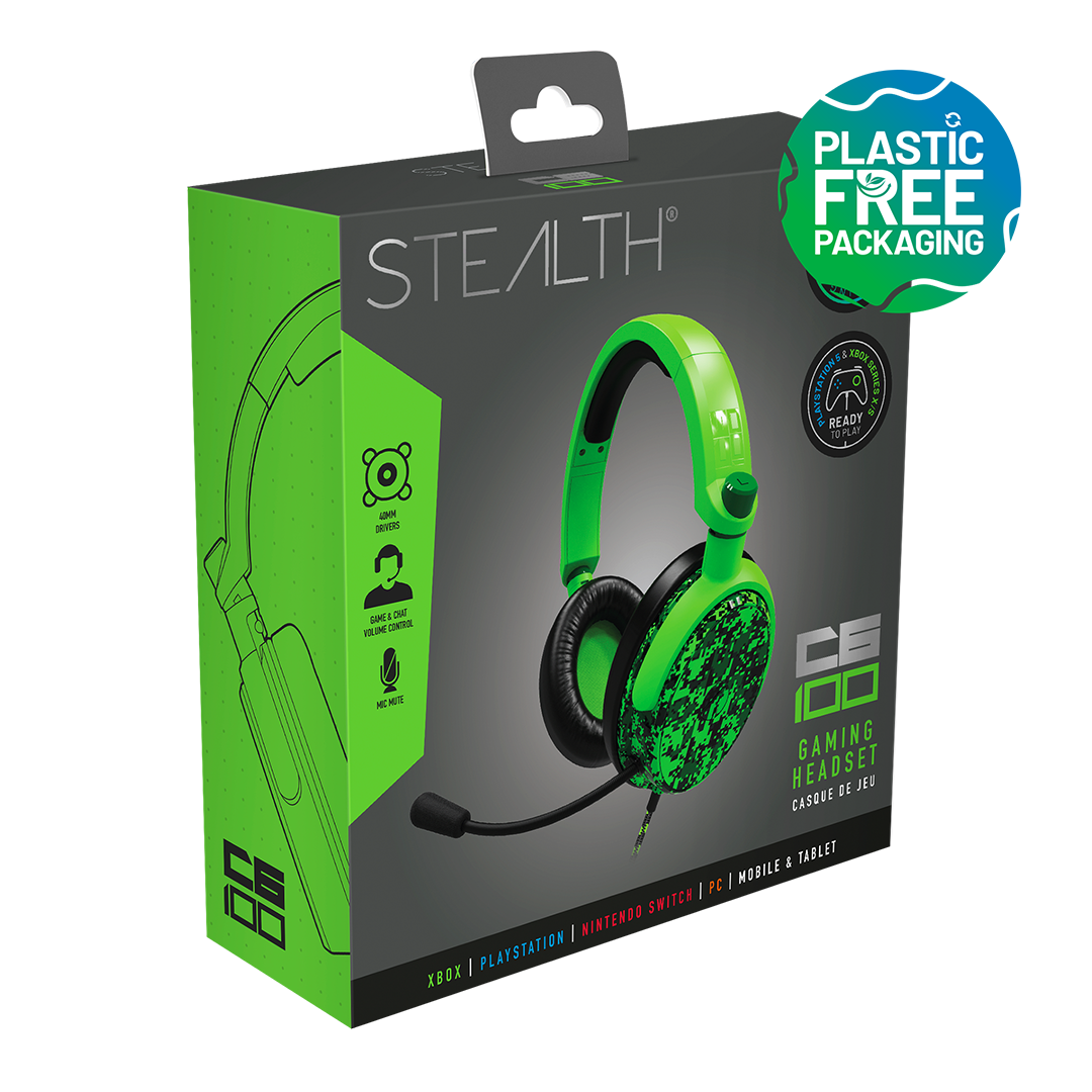 STEALTH C6-100 Stereo Gaming Headset - Camo Green