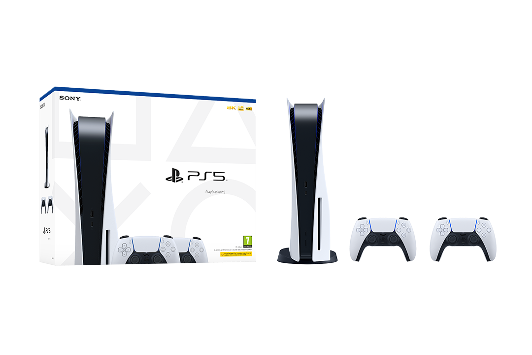 PlayStation®5 Console - Two DualSense™ Wireless Controllers Bundle ...